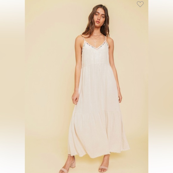 Hem & Thread | Dresses | 14 Cami Dress Embroidered Multi Color Detail ...